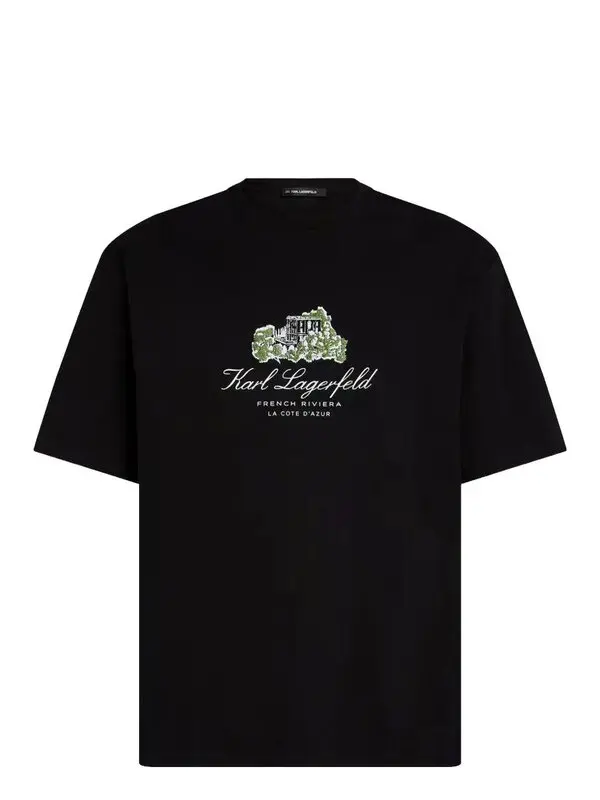 Karl Lagerfeld Relaxed Villa La Vigie T-shirt - Black
