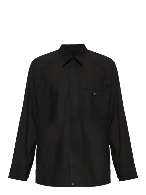 Issey Miyake Streamline Pocket Button Shirt - Black