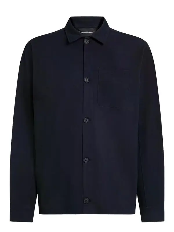 Karl Lagerfeld Ikon Pocket Jersey Shirt - Blue