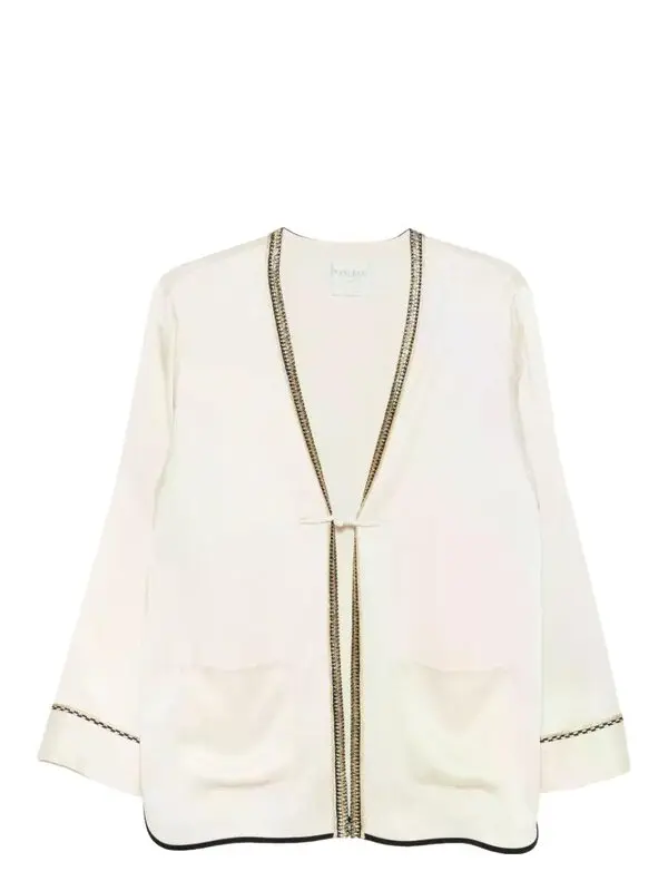 FORTE_FORTE Trimmed Detail Jacket - Neutrals