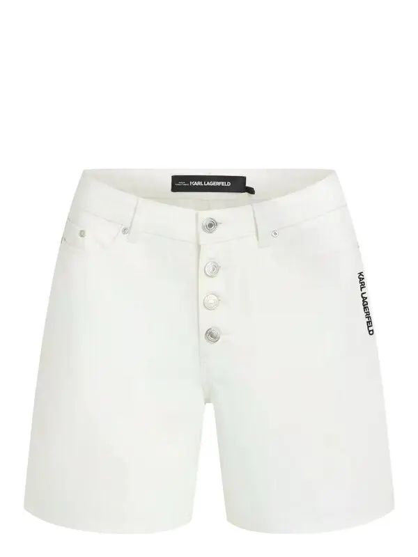 Karl Lagerfeld Ikon Button-fastening Shorts - White