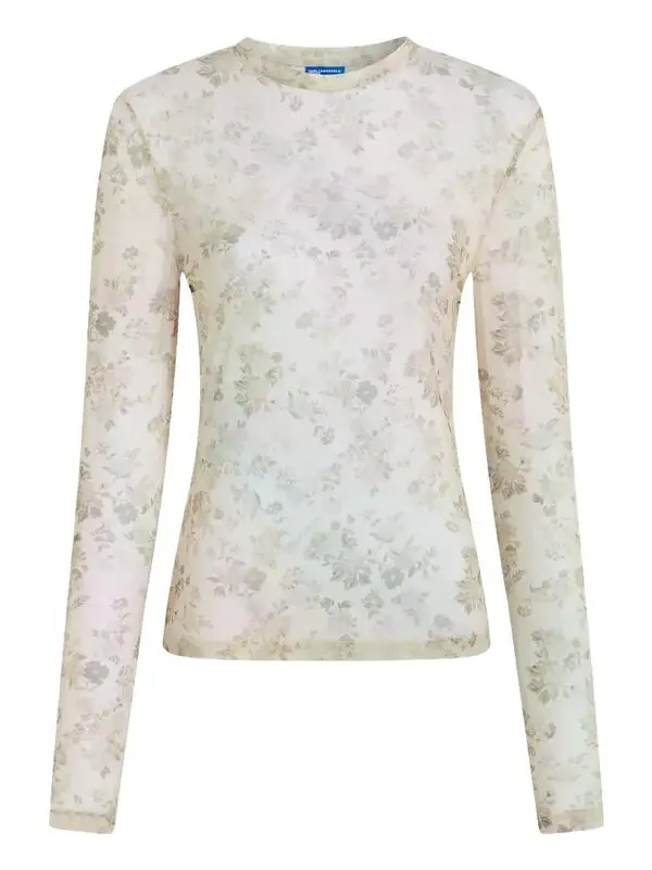 Karl Lagerfeld Floral Print Top - Neutrals