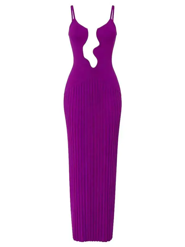 Christopher Esber Salacia Wire Sunray Maxi Dress - Purple