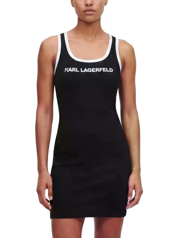Karl Lagerfeld Essential Logo Sheer Beach Dress - Black