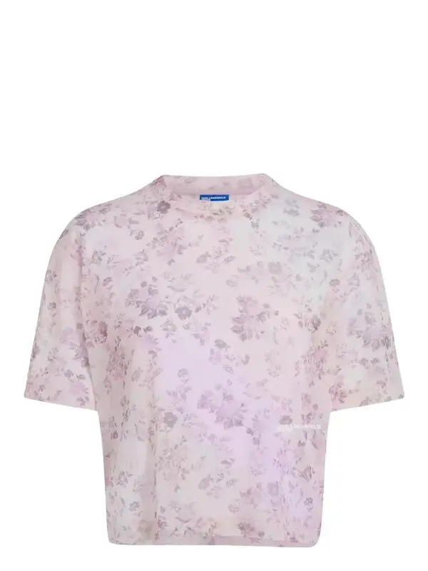 Karl Lagerfeld Floral-print T-shirt - Pink