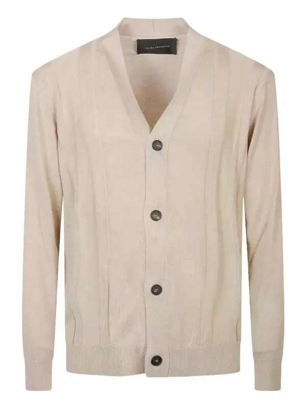 Tagliatore V-neck Cardigan - Neutrals