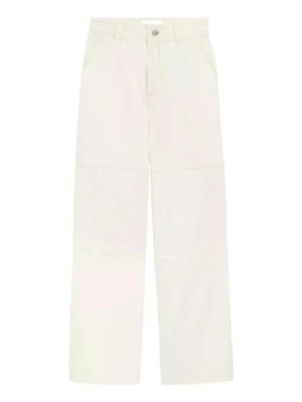 Ami Worker Cotton Flared Jeans - Neutrals