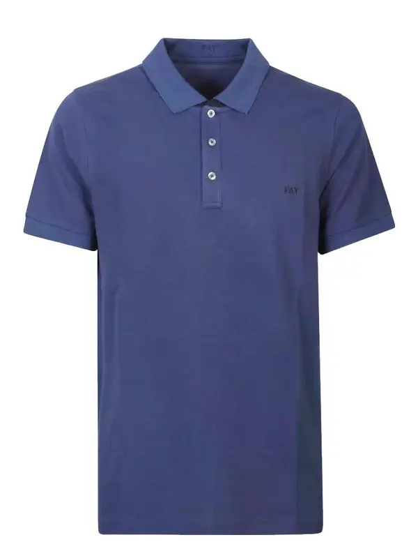 FAY Buttoned Polo Shirt - Blue