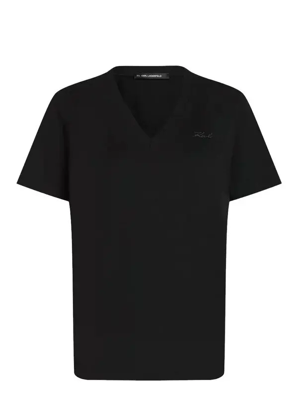 Karl Lagerfeld V-neck T-shirt - Black
