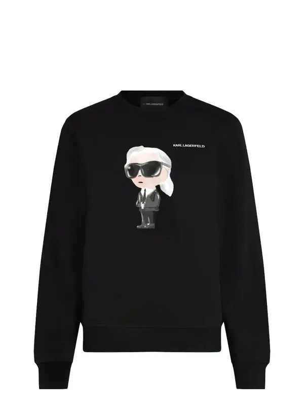 Karl Lagerfeld Ikon Aquarelle Sweatshirt - Black