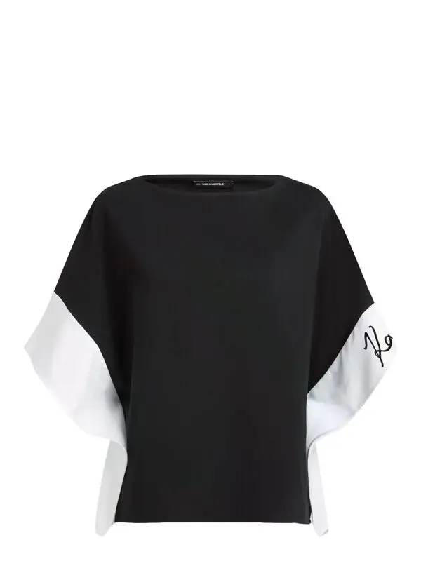 Karl Lagerfeld Signature-detail Top - Black