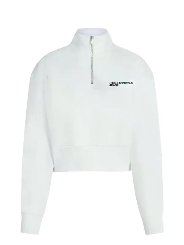 Karl Lagerfeld Half-zip Sweatshirt - White
