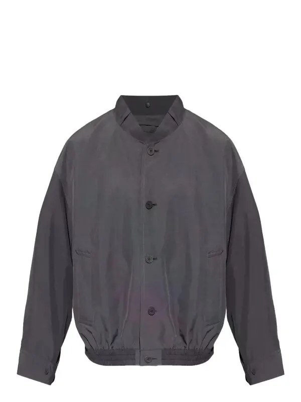 Issey Miyake Button-front Bomber Jacket - Grey