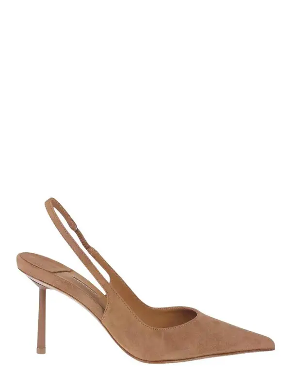 LE SILLA Pointed-toe Slingback Stiletto Pumps - Brown