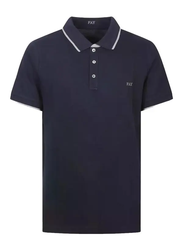 FAY Slim-fit Polo Shirt - Blue