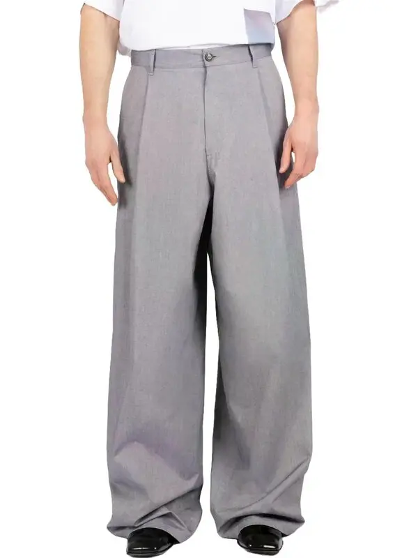 SOCIETE ANONYME Pleated Wide Leg Trousers - Grey