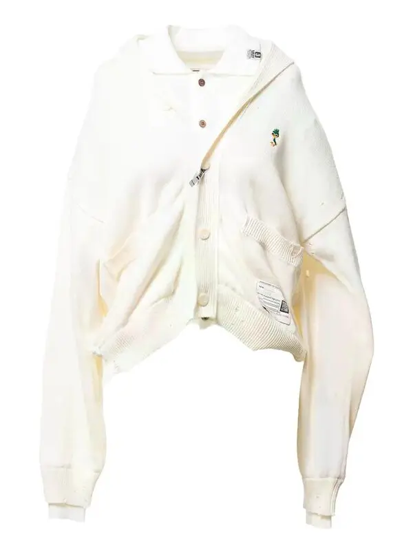 Mihara Yasuhiro Layered Knit Cardigan - White