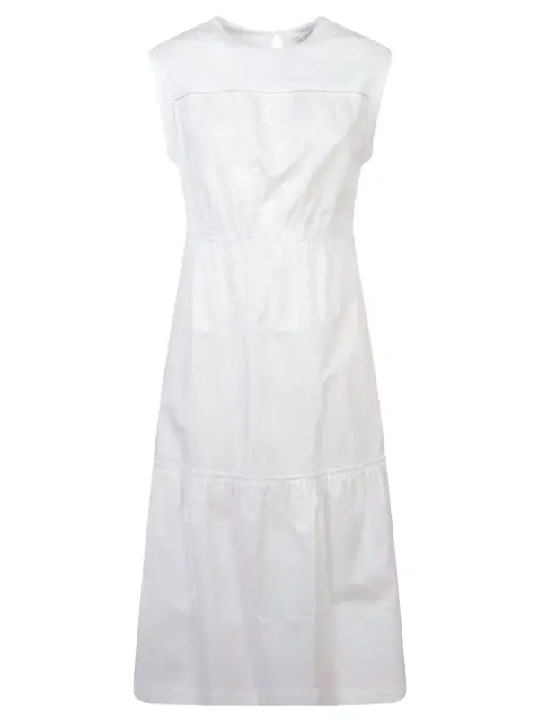 Peserico Ruffle-detail Dress - White