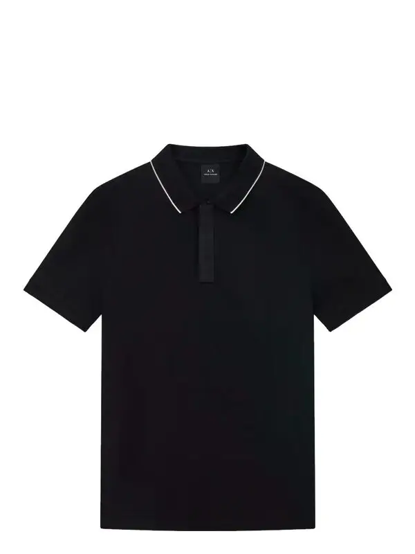 Armani Exchange Short-sleeve Polo Shirt - Black