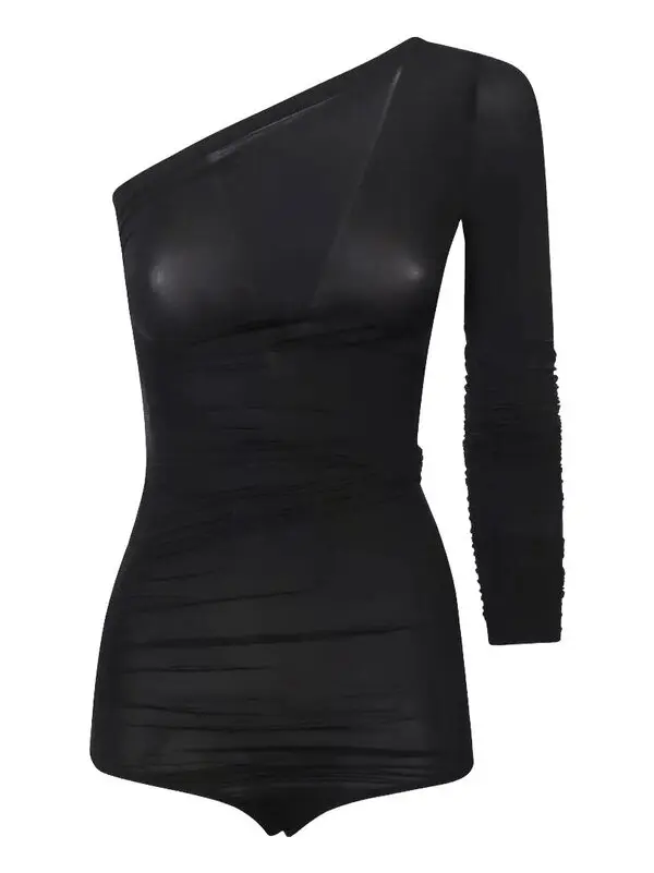 Wolford One-shoulder Long-sleeve Body - Black
