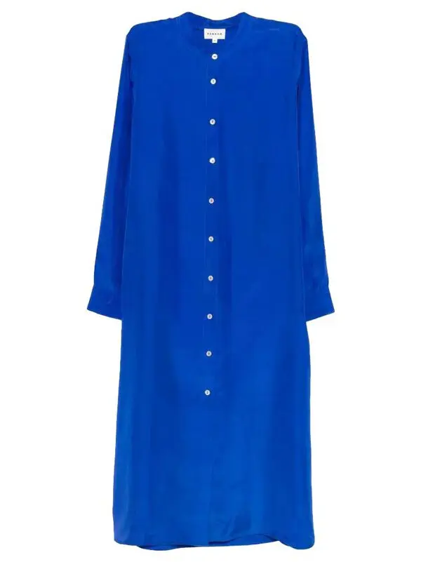 P.a.r.o.s.h Button-front Midi Dress - Blue