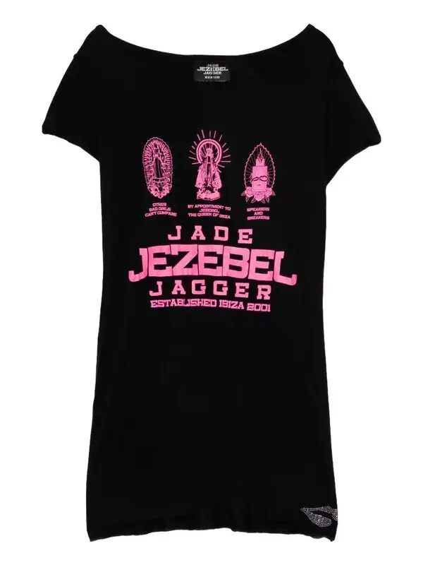 JADE JAGGER Logo-print T-shirt - Black