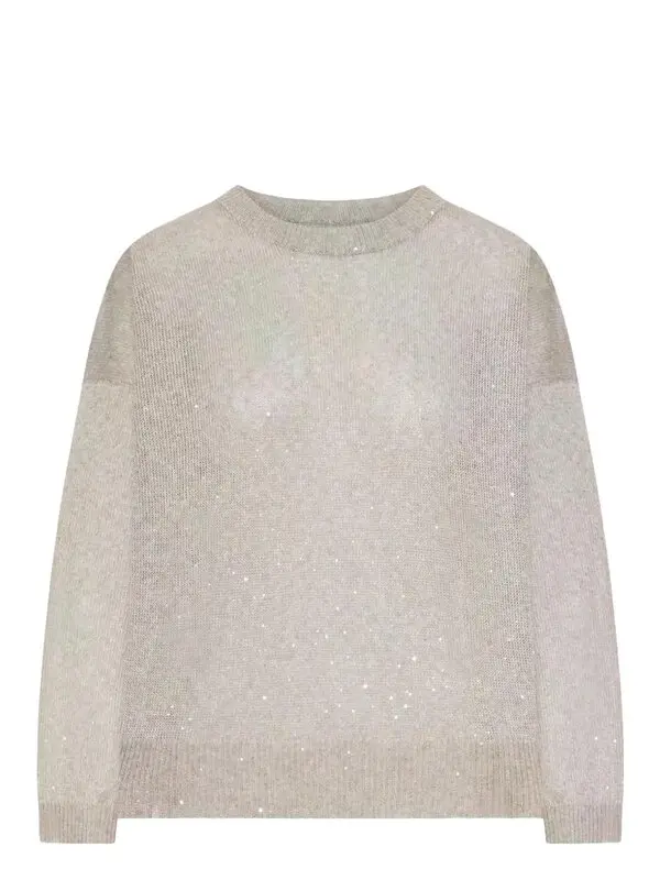 Brunello Cucinelli Linen Crew Neck Sweater - Neutrals