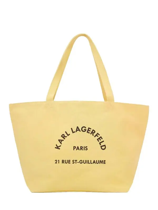 Karl Lagerfeld Rue St-guillaume Canvas Tote Bag - Yellow