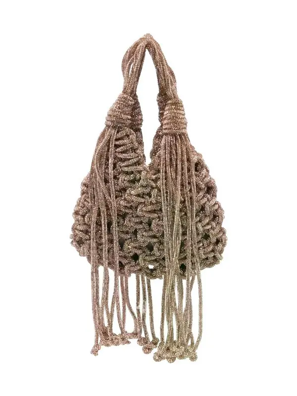HIBOURAMA Mini Crystal-embellished Tote - Pink