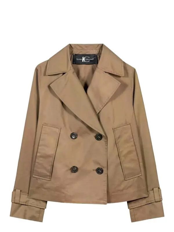 LUISA CERANO Double-breasted Pea Coat - Brown