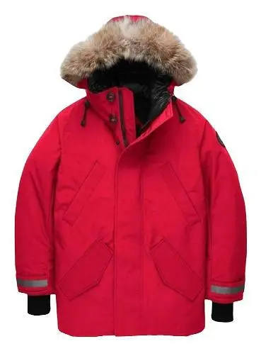 Canada Goose Label Edgewood Fur Parka - Red