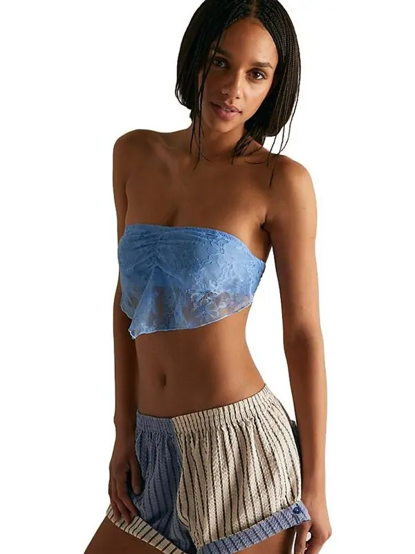 Free People Intimately Lace Bandeau - Della Blue