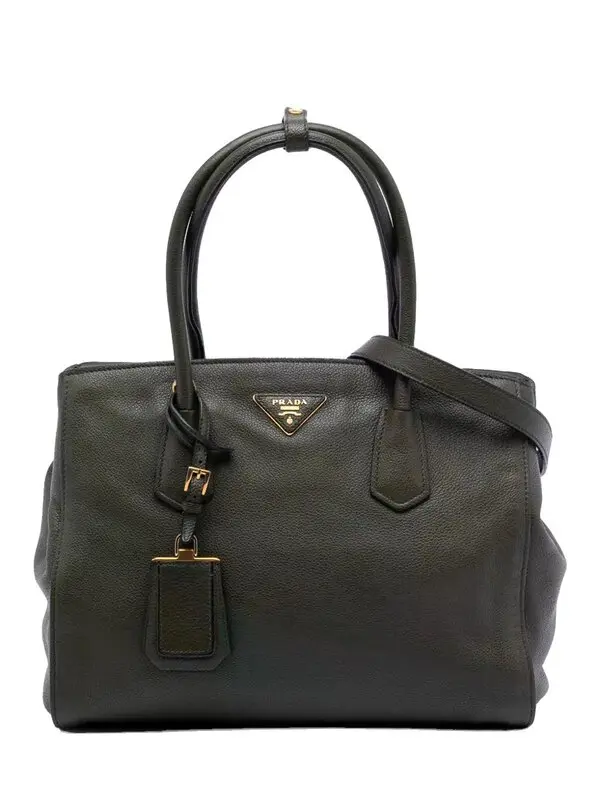 Prada Vitello Daino Open Convertible Tote Satchel 2000-2025 - Brown