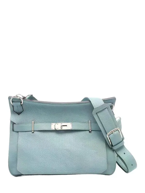 Hermès 2012 Togo Jypsiere 34 Crossbody Bag - Blue