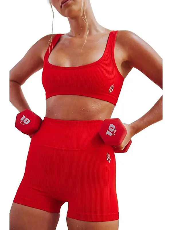 Free People Happiness Runs Set - Victory Red