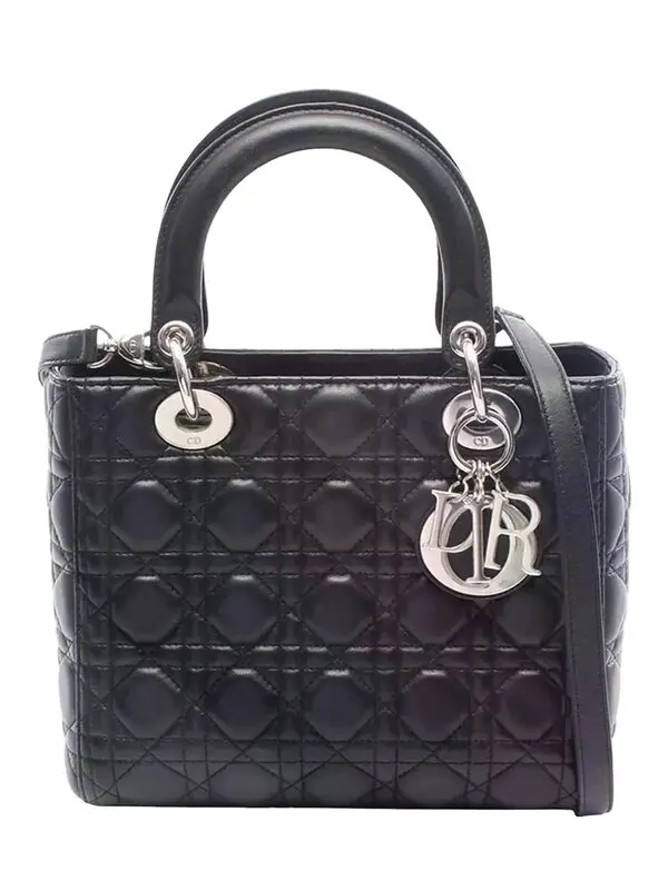 Dior Cannage Lady Satchel - Black