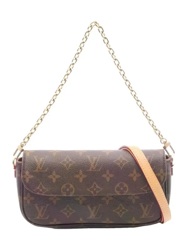 LOUIS VUITTON 2021-2026 Monogram Ivy Wallet On Chain Satchel - Brown