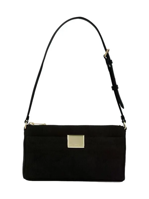 Karl Lagerfeld Small Logo-plaque Shoulder Bag - Black