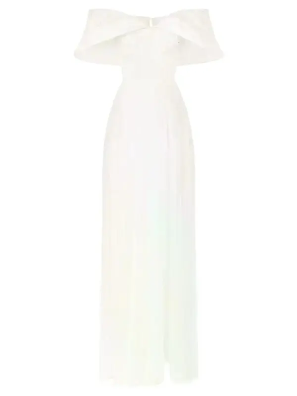 IMROSKA Embroidered Maxi Dress - Neutrals