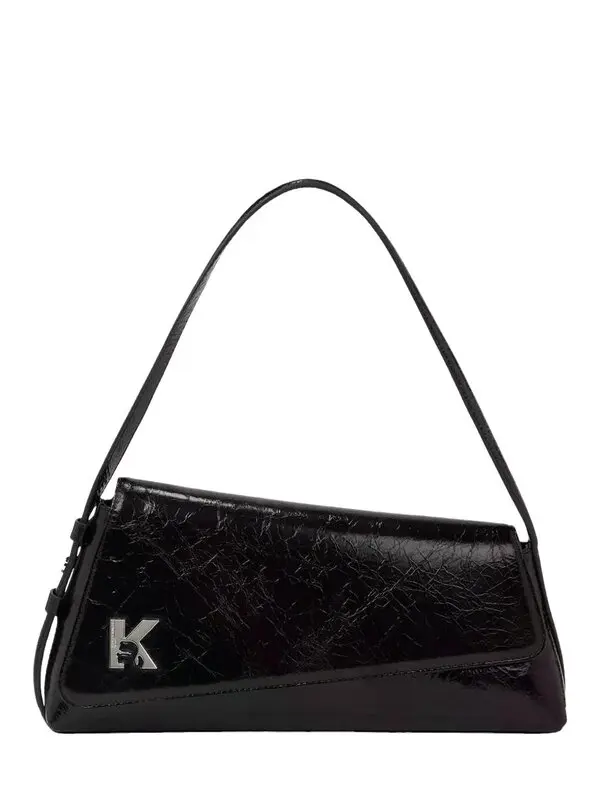 Karl Lagerfeld Leather Shoulder Bag - Black