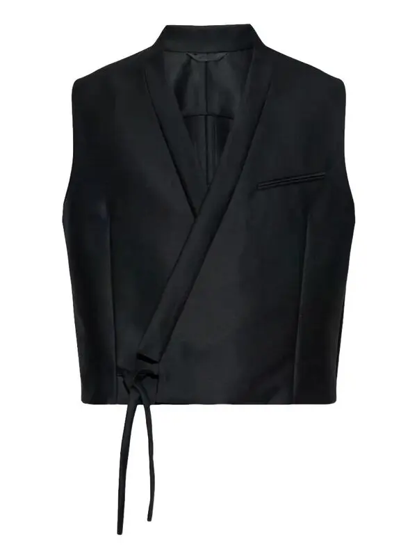 Kenzo Tie-waist Gilet - Black