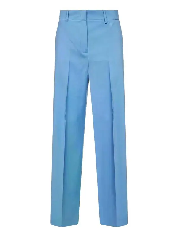 Max Mara Visivo Wool Palazzo Pants - Blue
