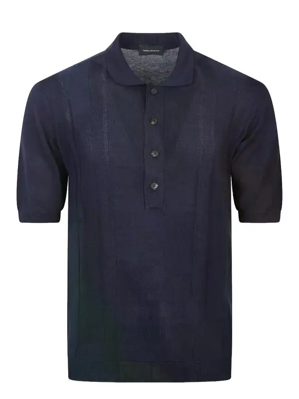Tagliatore Buttoned Polo Shirt - Blue