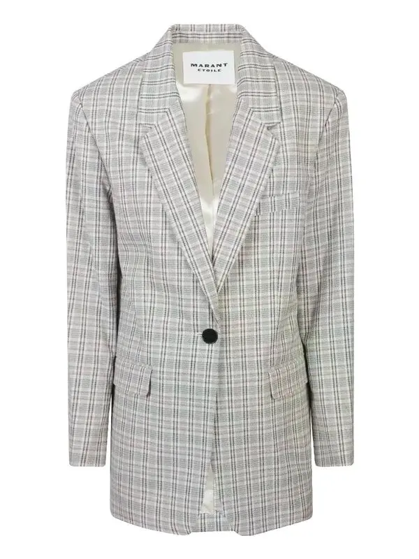 MARANT ETOILE Checked Buttoned Jacket - Neutrals