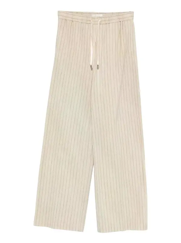 CIRCOLO 1901 Striped Trousers - Neutrals