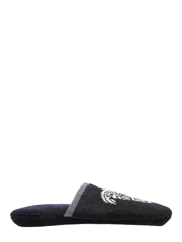 Versace Cotton Terry Jacquard Medusa Slippers - Blue