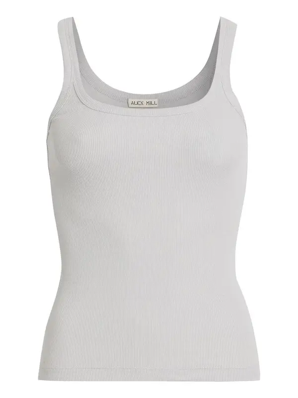 ALEX MILL 365 Ribbed Tank - Sky Blue