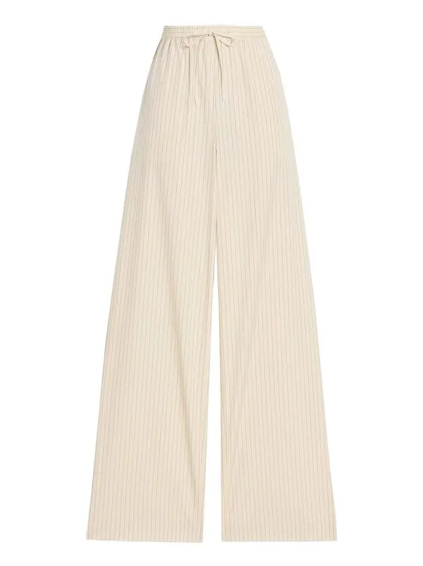 Loulou De Saison Sero Striped Cotton-poplin Pants - Ivory
