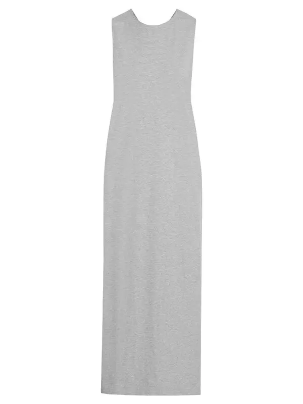 Loulou De Saison Rayna Knotted Pima Cotton-jersey Midi Dress - Gray