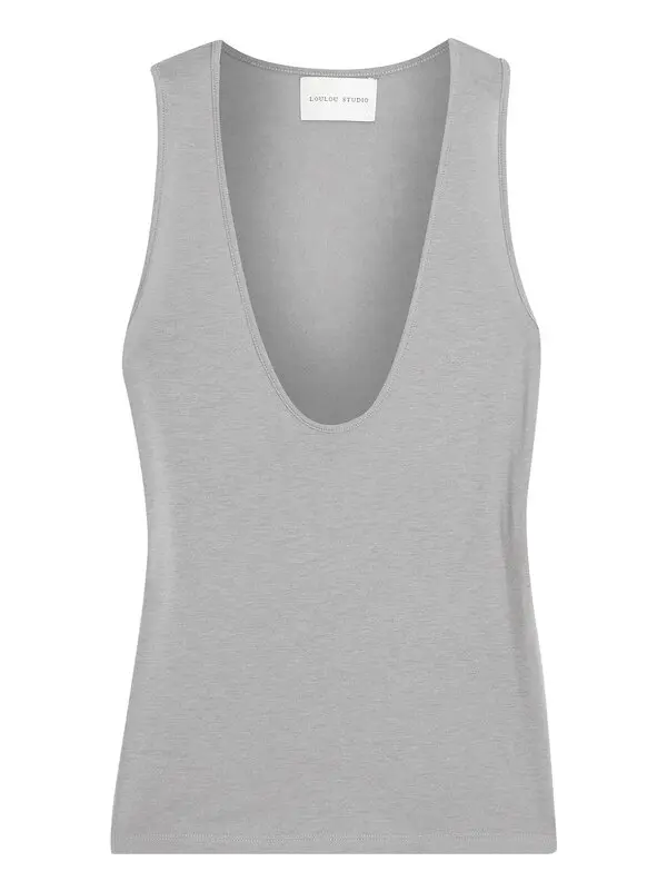 Loulou De Saison Albia Jersey Tank - Gray